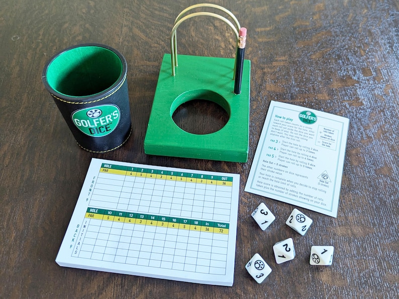 Golfer's Dice: A Fun Dice Game That Plays Like a Round of Golf. - Etsy
