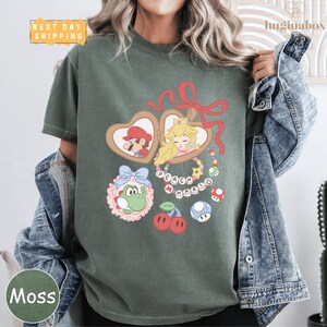 Vintage Super Mario Comfort Colors Shirt, Retro Princess Peach Mario ...