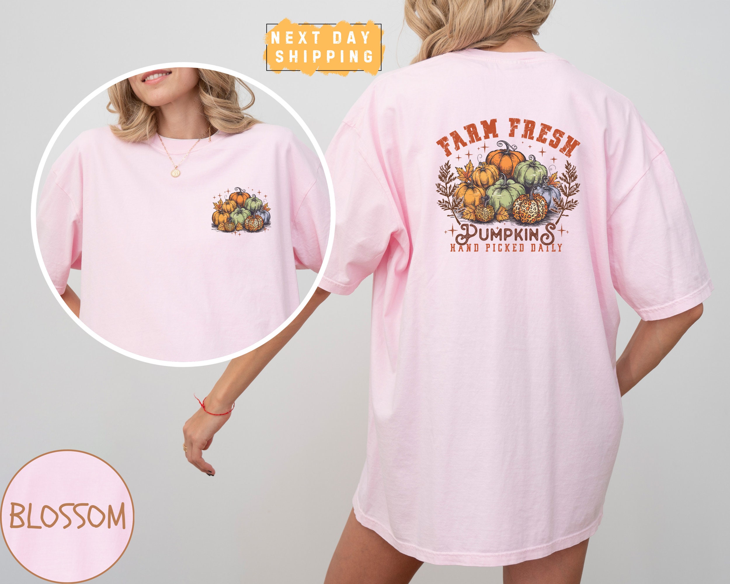 Comfort Colors Farm Fresh Shirt, Pumpkins Hand Picked Daily T-shirt ...