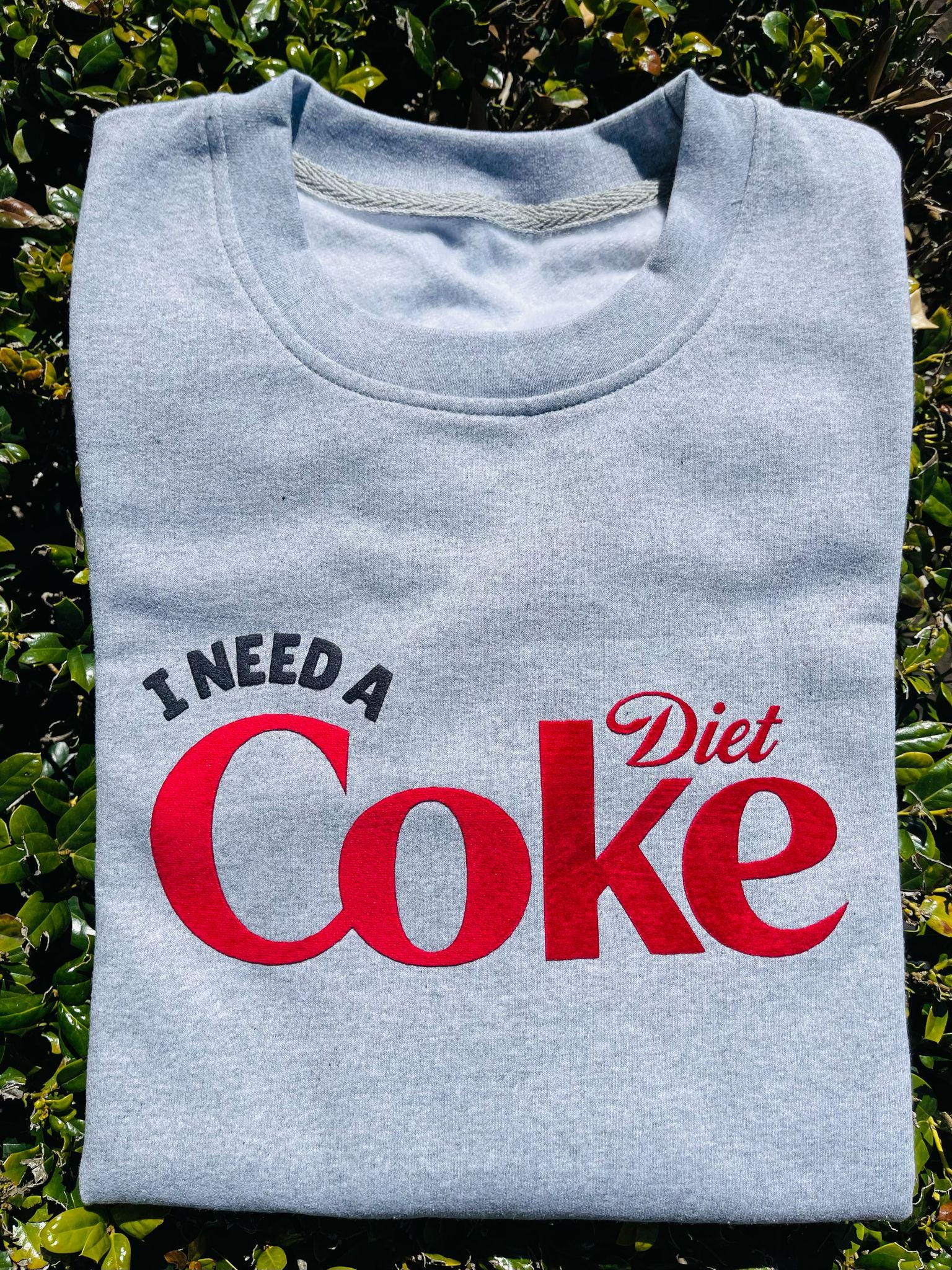 I Need A Diet Coke Luxury Velvet Print Sweatshirt, Soda Lover Embossed ...