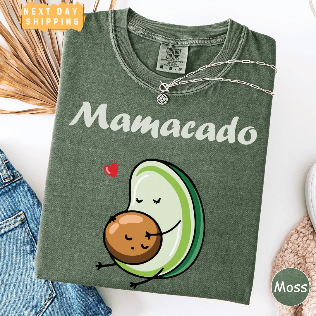 Mamacado Comfort Colors Tee, Baby Announcement Shirt, New Mom Gift ...