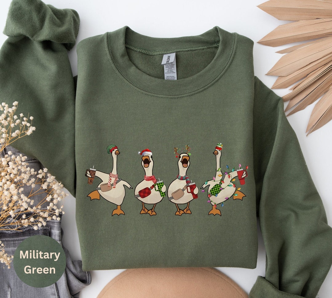 Funny Ducks Sweatshirt, Christmas Sweatshirt, Christmas Goose Shirt ...