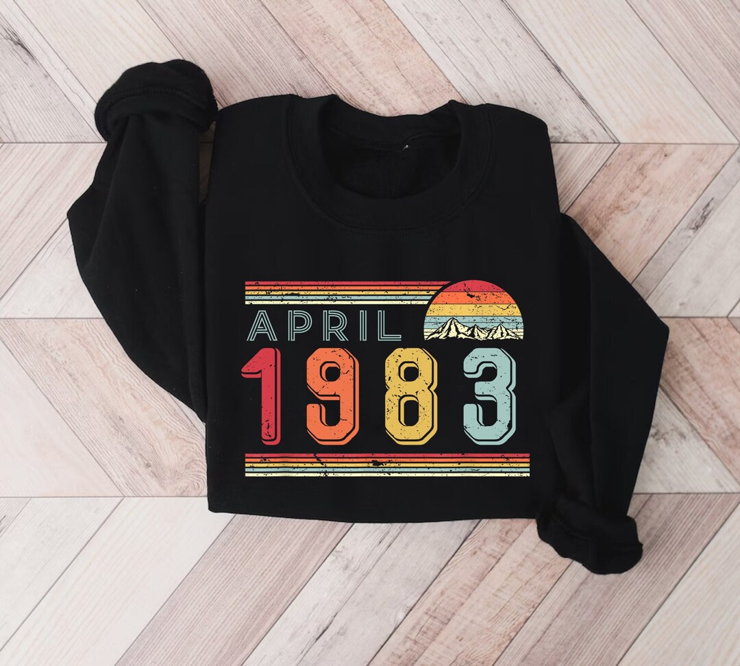1984 Shirt,custom Month and Year,1984 Birthday Sweater,1983 Birthday ...