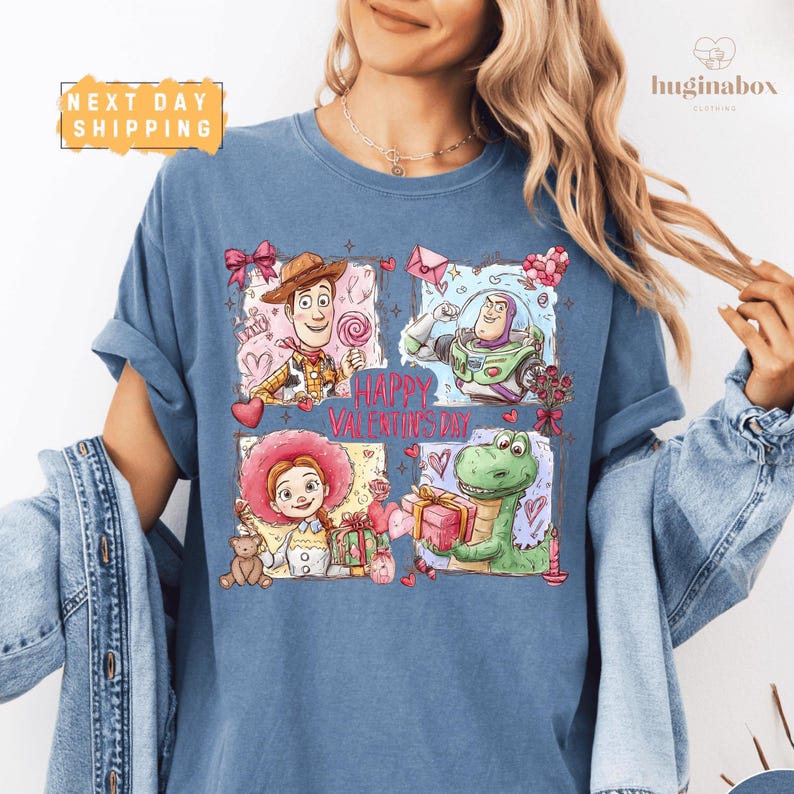 Toy Story Valentine Cartoon Couple Shirt Comfort Colors Funny Love ...