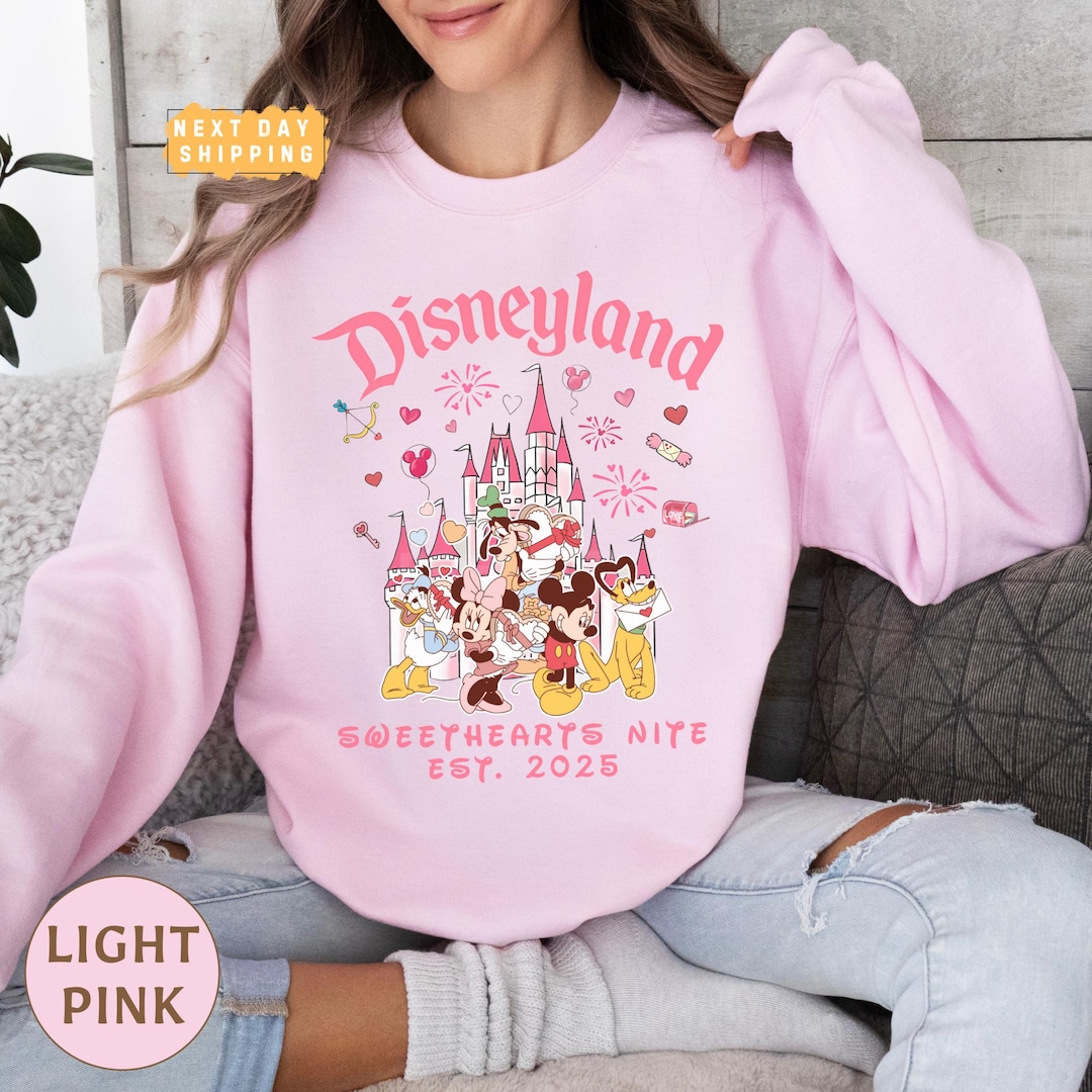 Disneyland Sweethearts Nite EST. 2025 Sweatshirt, Mickey and Friends ...
