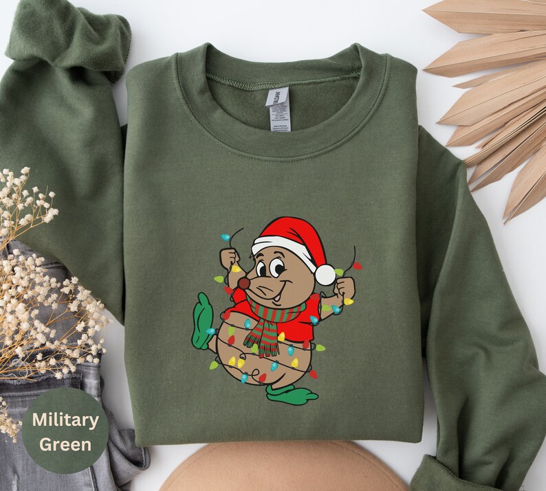 Disney Gus Gus Sweatshirt, Cute Santa Gus Gus Christmas Sweater ...