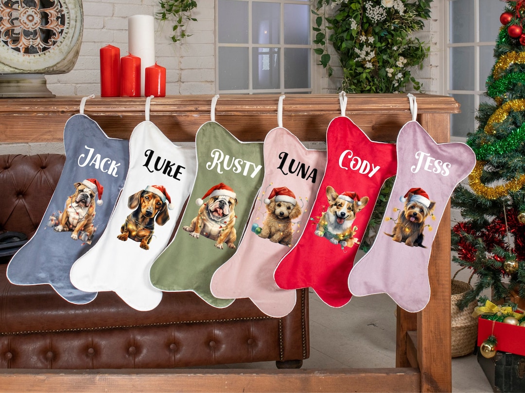 Custom Pet Christmas Stockings, Personalized Dog Stocking Gifts ...