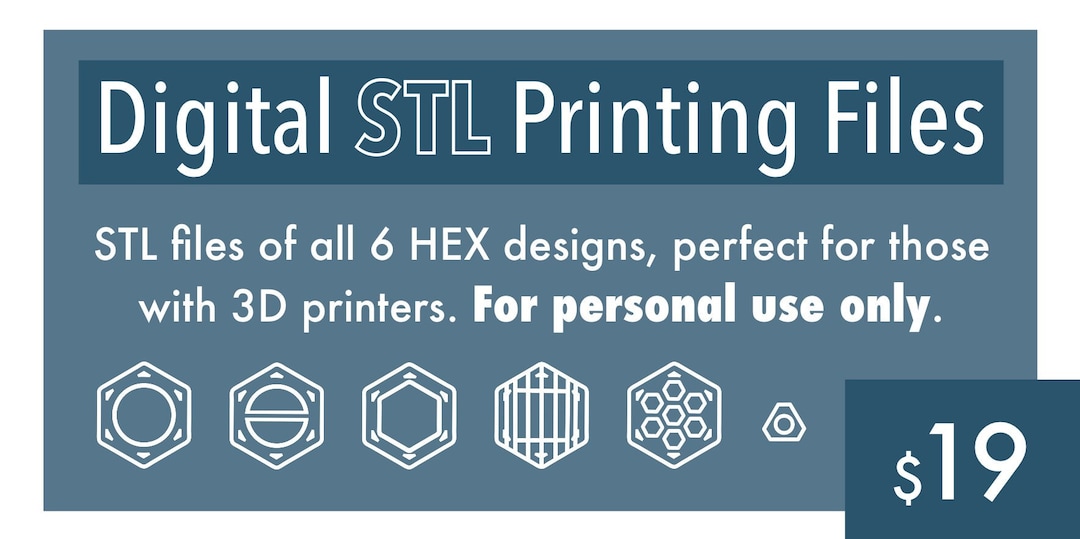 HEX Digital STL 3D Printing Files (all 6 HEX Designs) - Magnetic Board ...