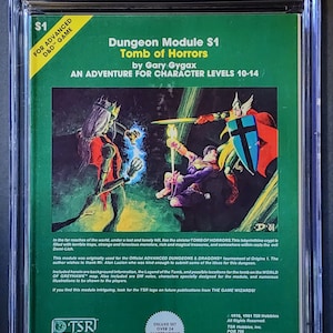 CGC 9.0 Advanced Dungeons & Dragons Tomb of Horrors S1 Module (sixth ...