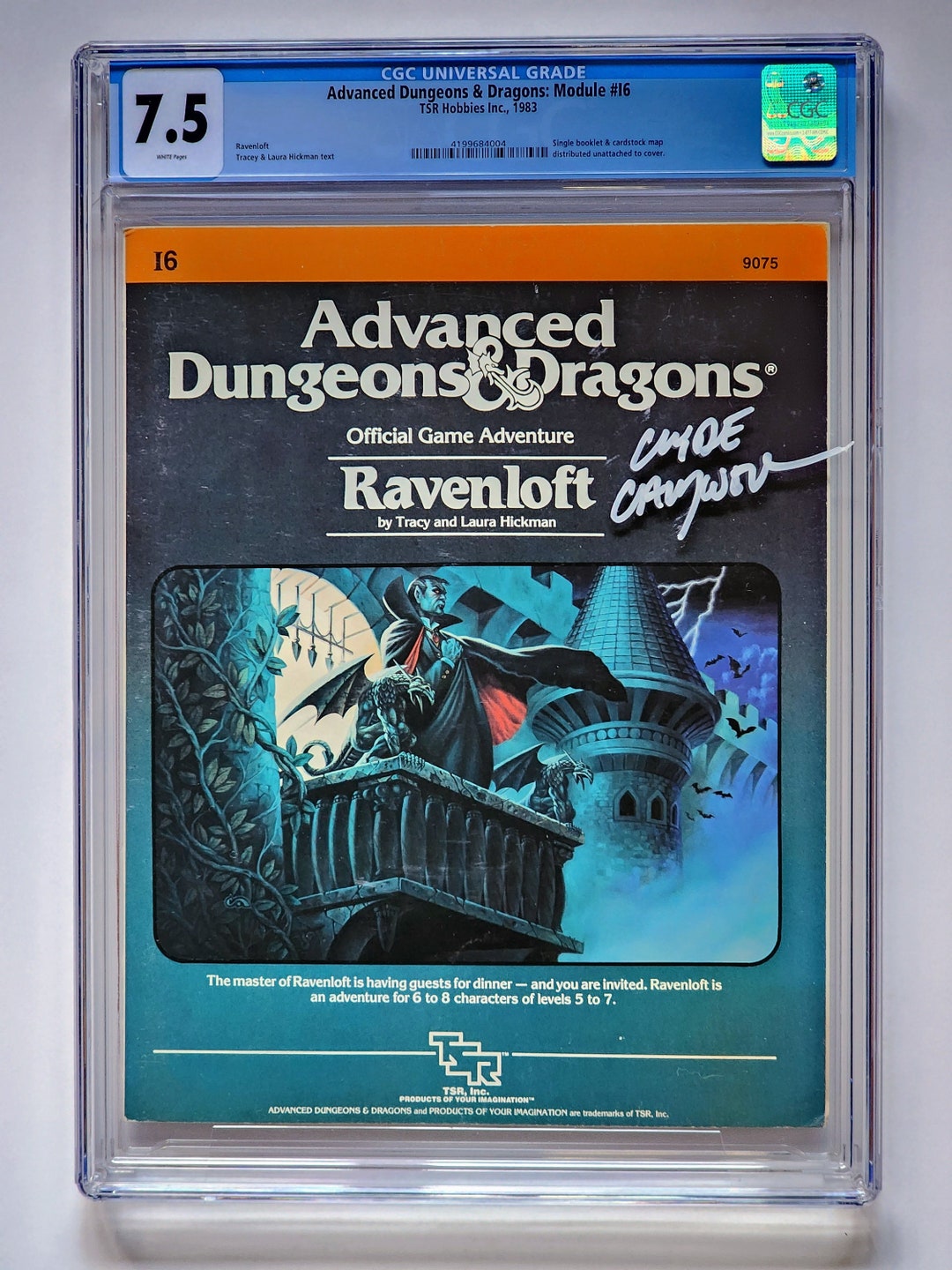 SIGNED CGC 7.5 Dungeons & Dragons Ravenloft I6 Module Strahd Cover ...