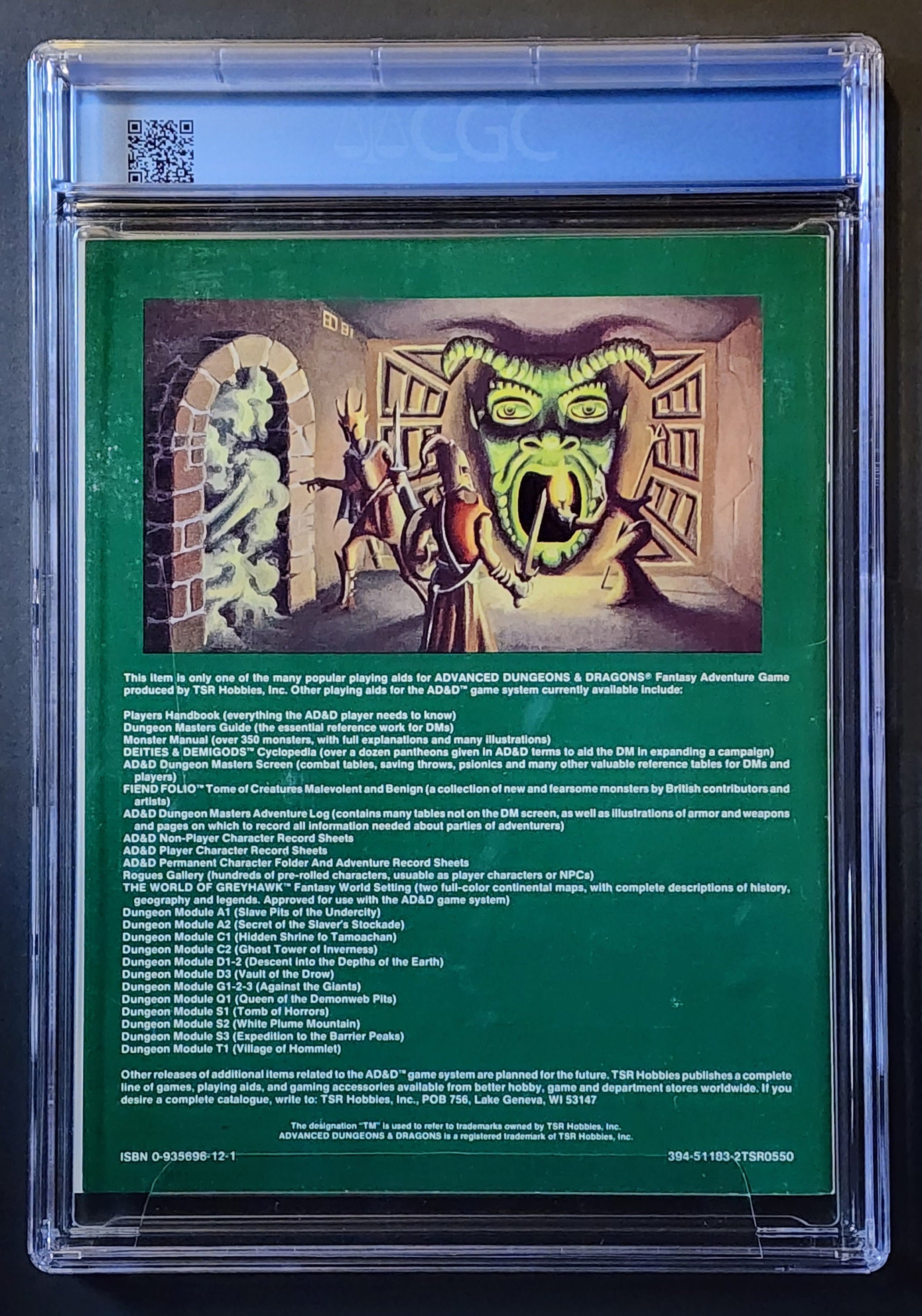 CGC 9.0 Advanced Dungeons & Dragons Tomb of Horrors S1 Module (sixth ...