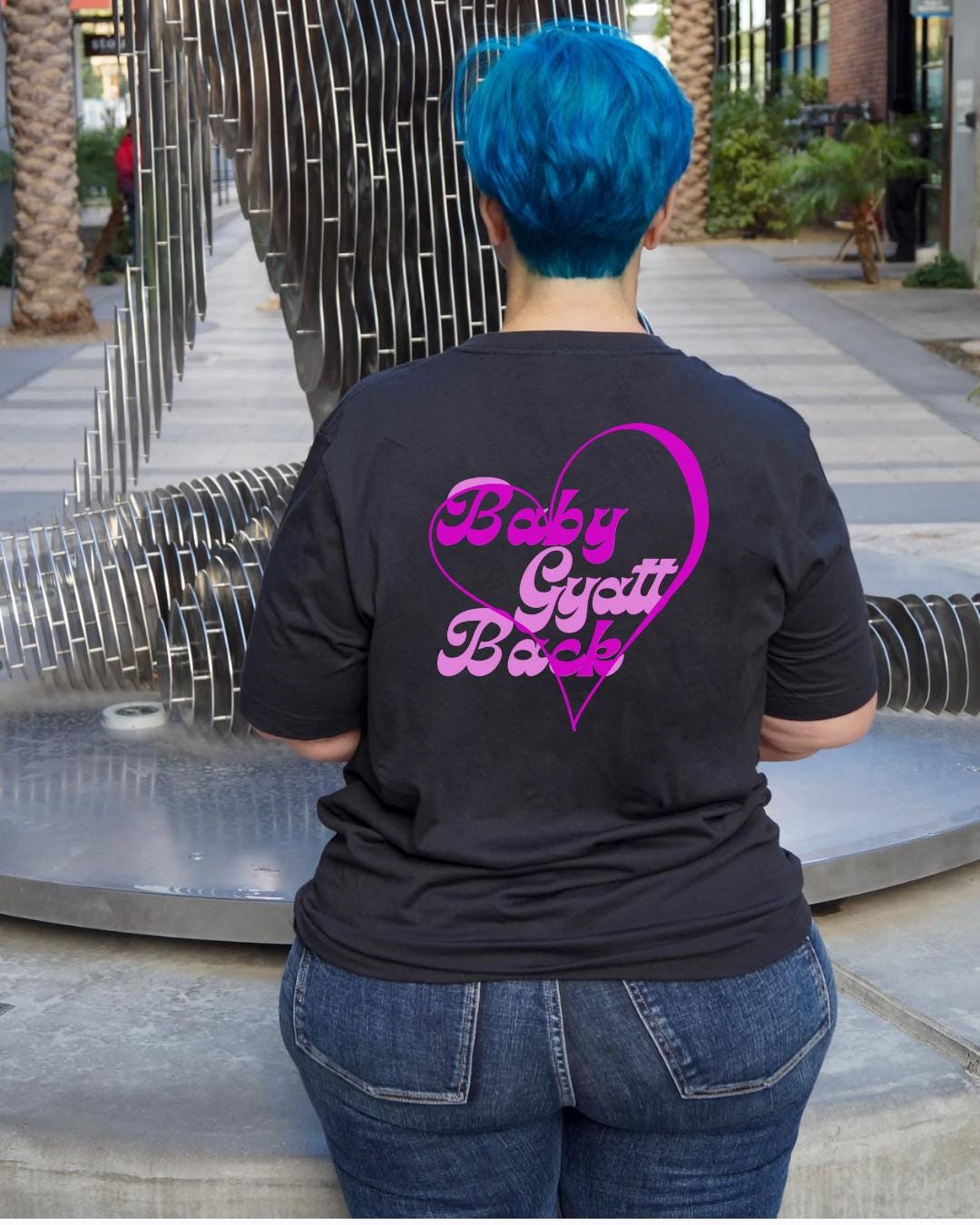 Baby Gyatt Back V-neck Shirt, Thicc Booty, Curvy Fashion, Big Booty Girlfriend, Sexy Wife Gift ...