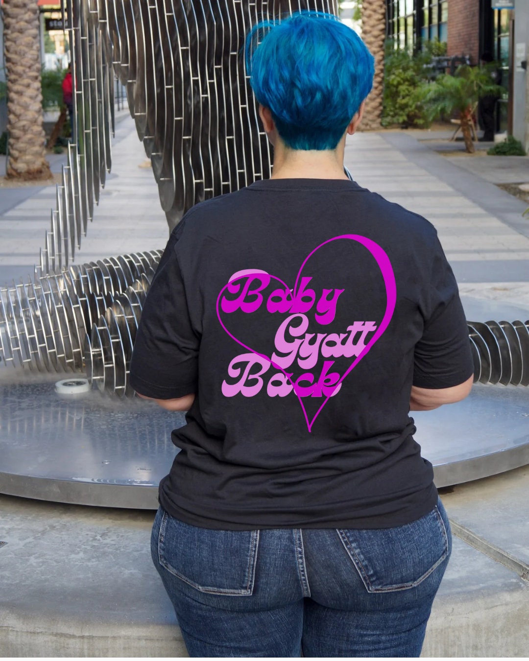 Baby Gyatt Back V-neck Shirt, Thicc Booty, Curvy Fashion, Big Booty ...