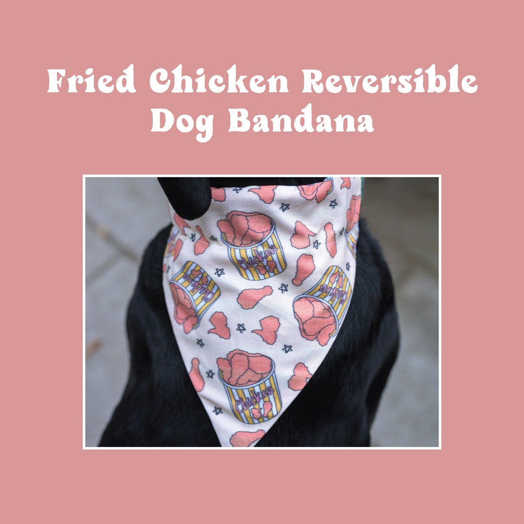 Fried Chicken Reversible Over-the-collar Dog & Cat Bandana - Etsy