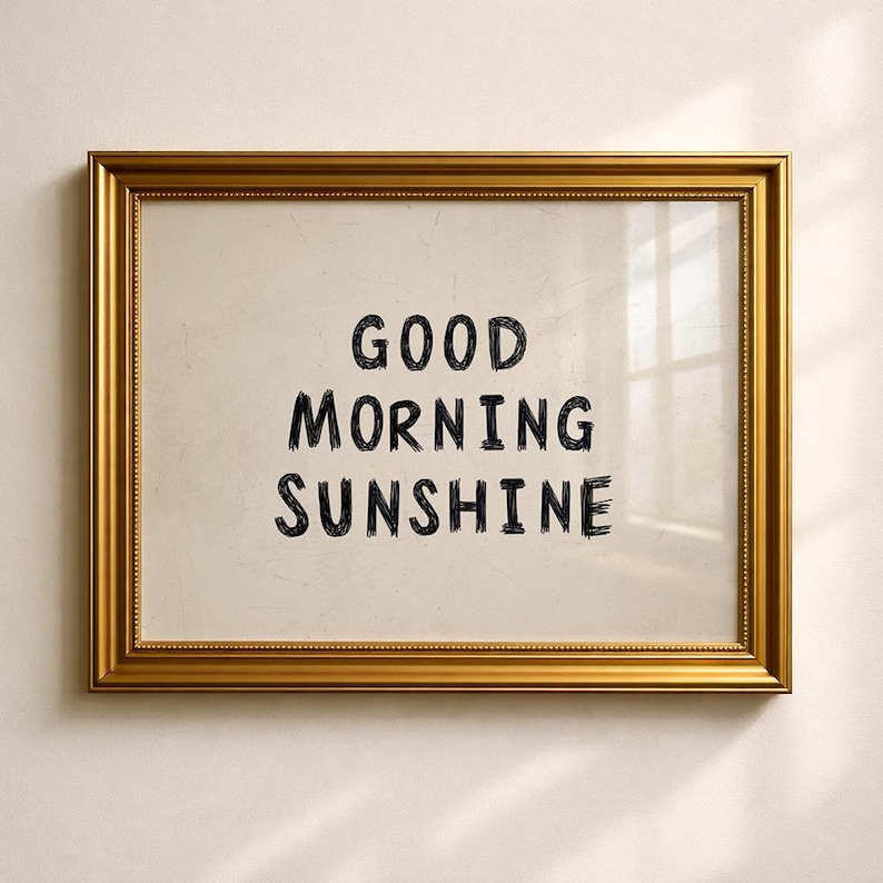 Good Morning Sunshine Typography Print | Farmhouse Kitchen Wall Art ...