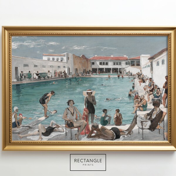 Pool Painting - Etsy