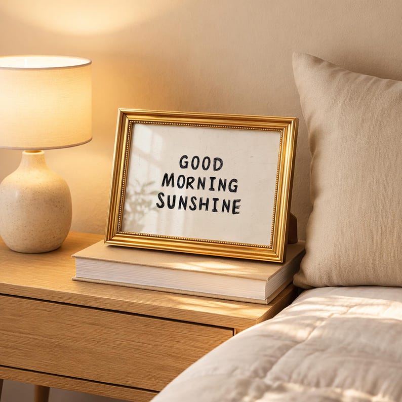 Good Morning Sunshine Typography Print | Farmhouse Kitchen Wall Art ...