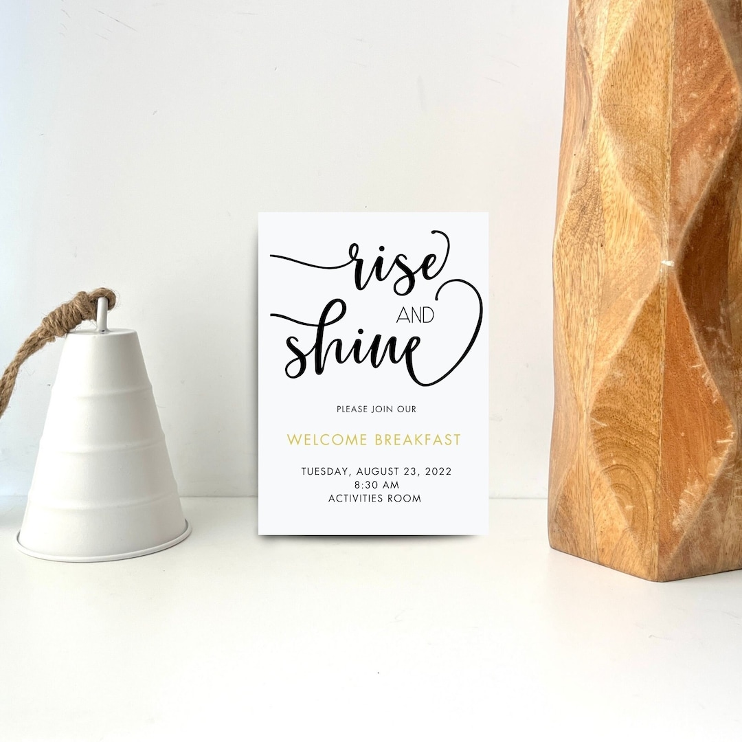 Rise and Shine, Editable Invitation Template, Canva, Instant Download ...