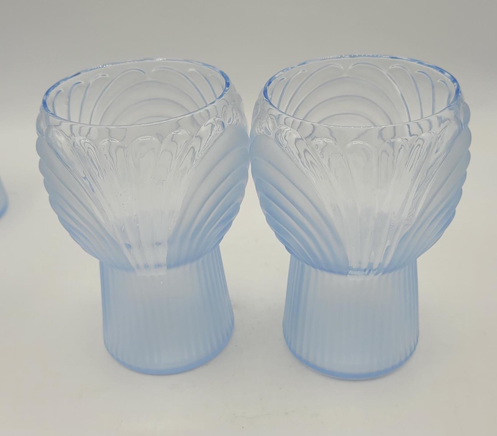 Vintage Cambridge Caprice Blue Alpine Glass Tilt Pitcher 6 Tumblers ...