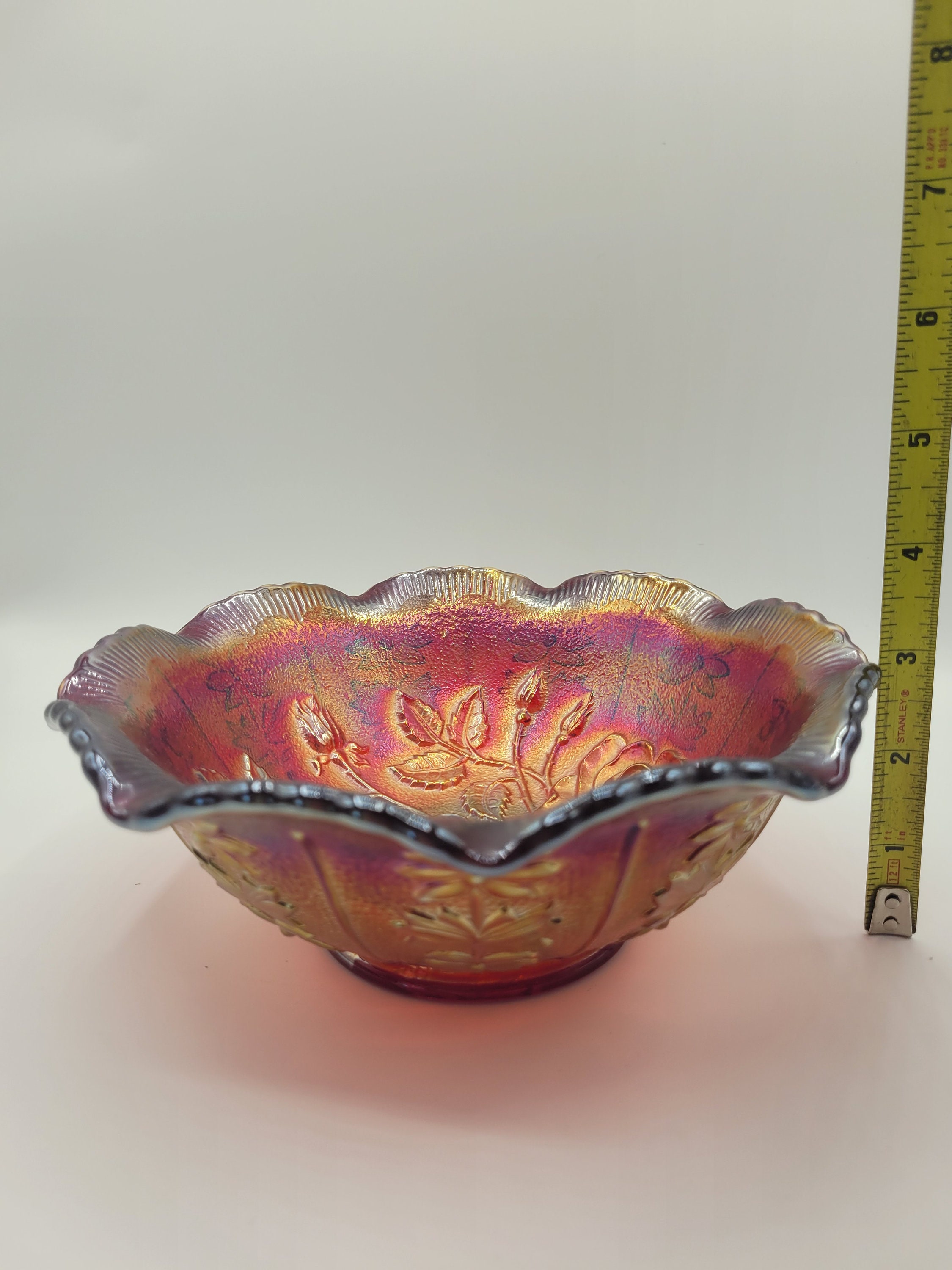Imperial Depression Glass Bowl Ruby/gold Amethyst Carnival Glass ...