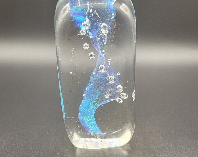 Sherburne Slack Paperweight Art Glass Dichroic Iridescent Controlled ...