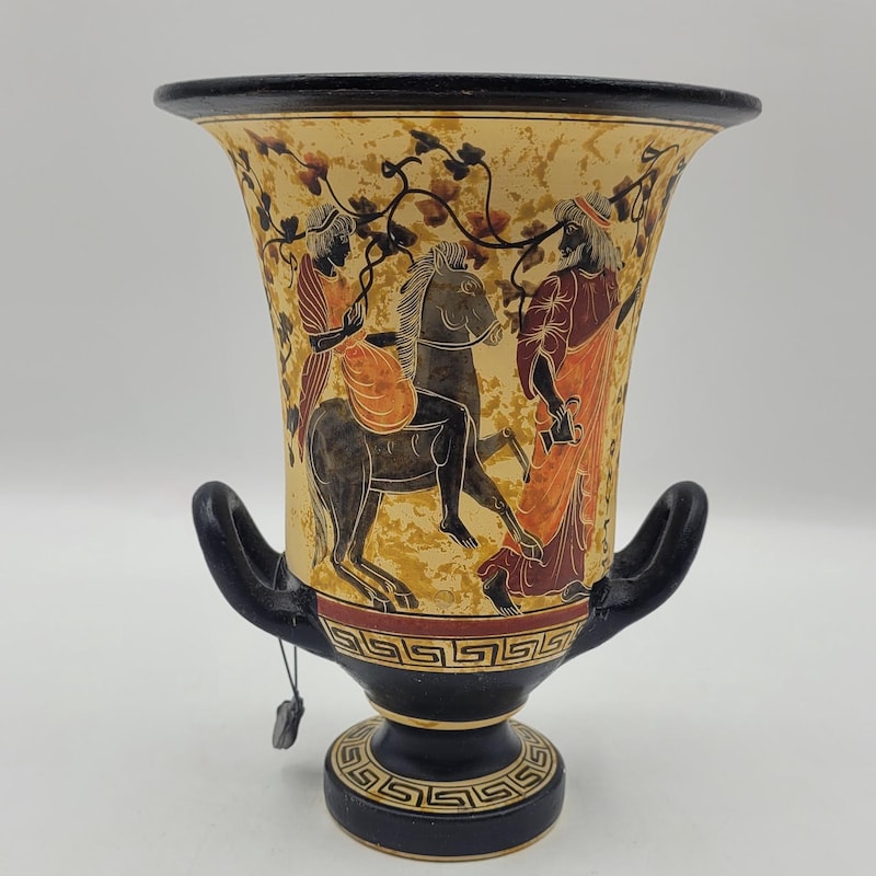 Greek Key Vase - Etsy
