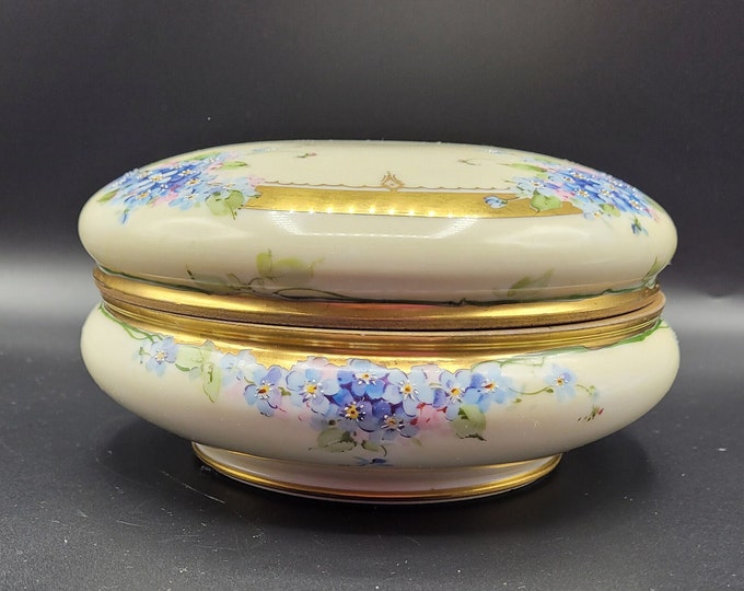 Antique Julius H Brauer Limoges France Porcelain China Powder Box Hand ...