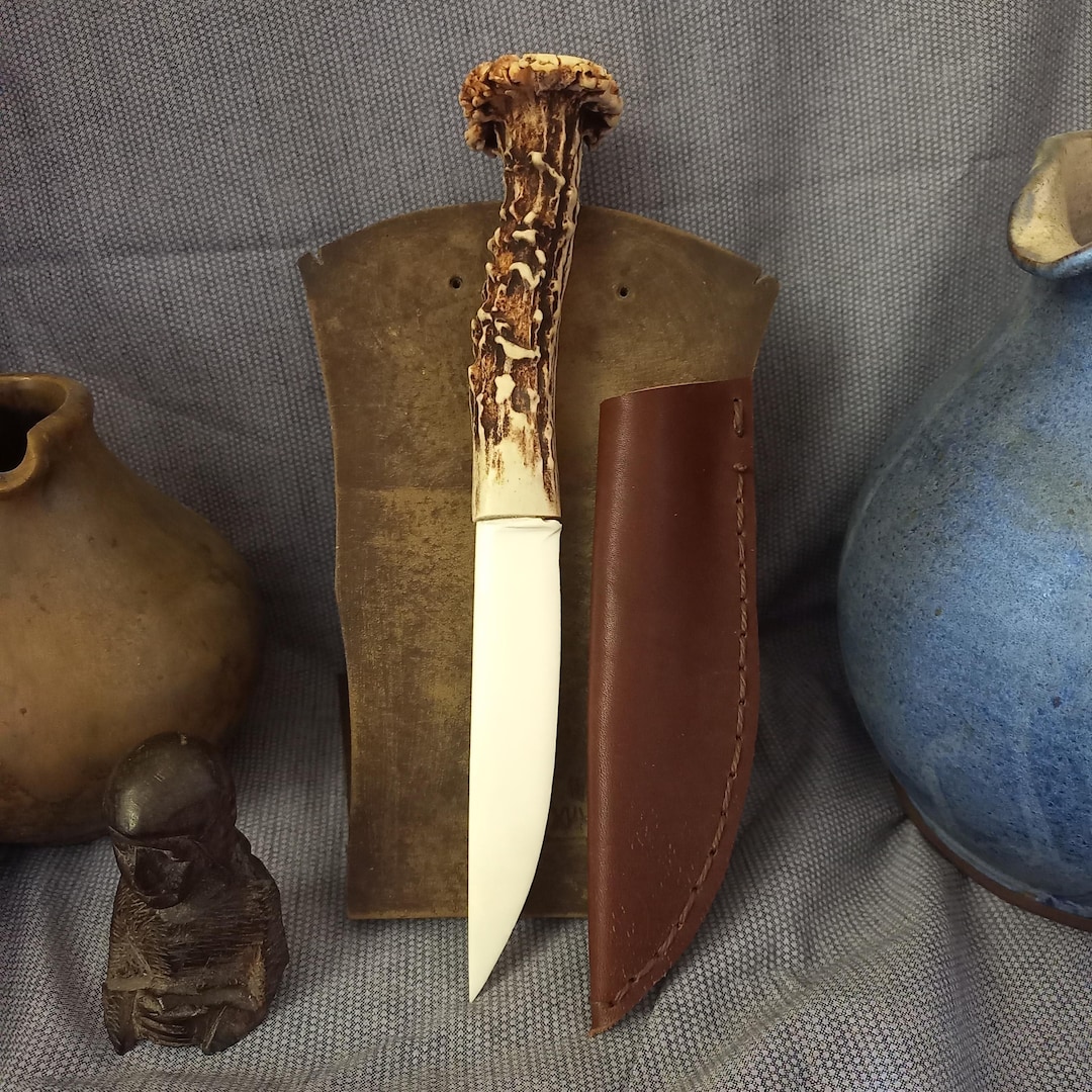 Ritual Hand Polished Roe Deer Antler Handle Hand Cut and Polished Sharp ...