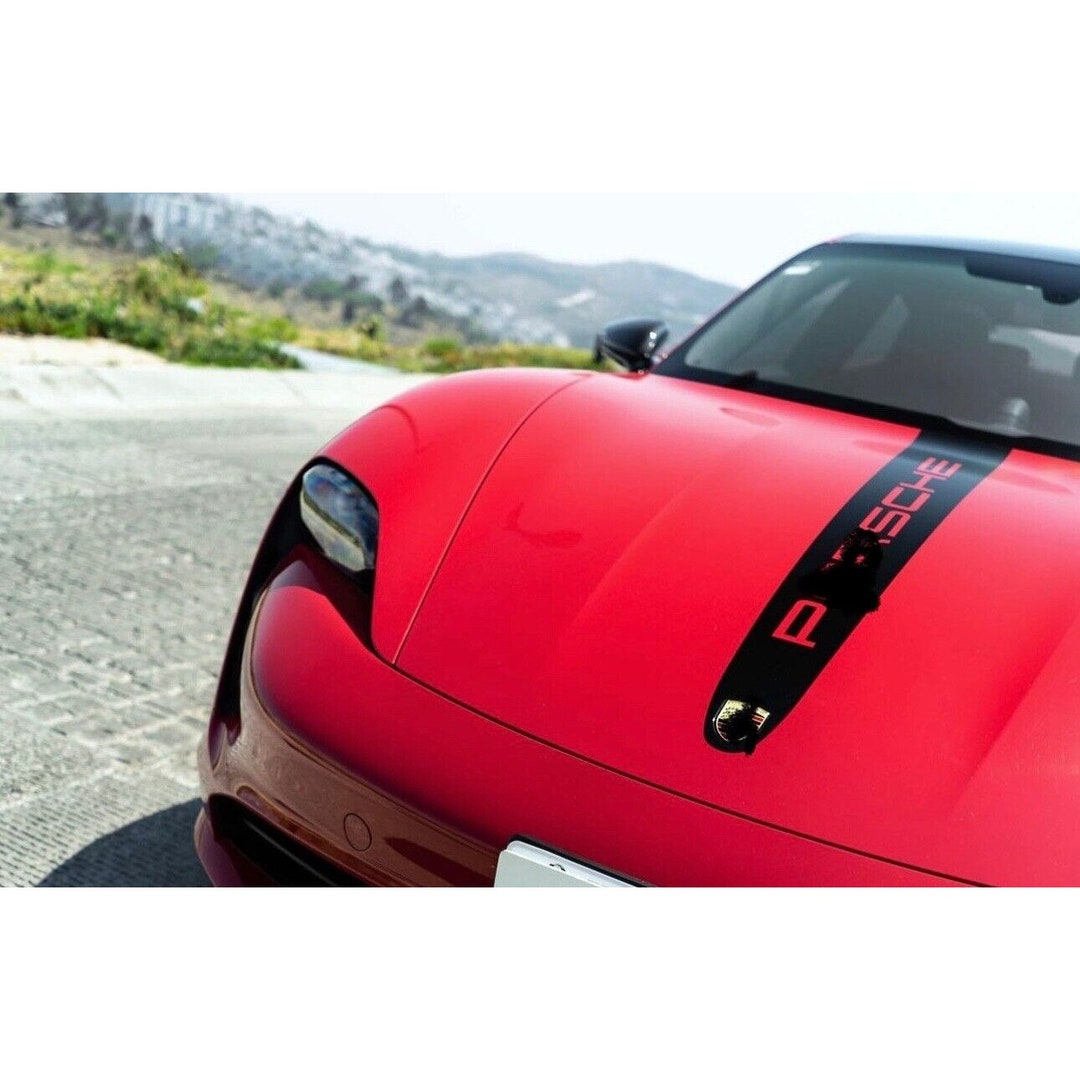 Full Stripe Hood and Rear Custom Decals Set: Porsche Taycan - Etsy