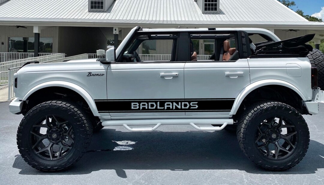 Ford Bronco 2021-2024 BADLANDS LOGO Vinyl Side Decals 4DR off - Etsy