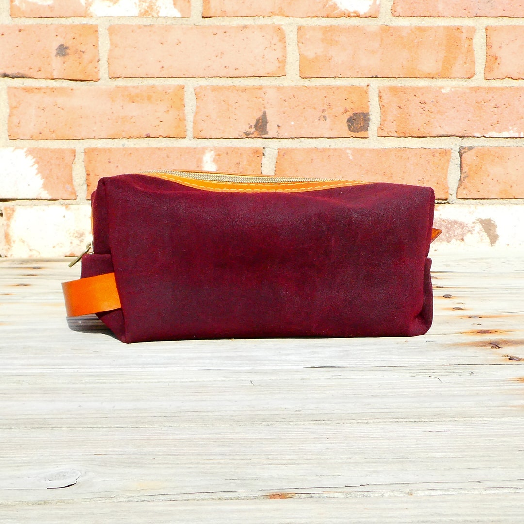 Unisex One of a Kind Genuine Leather Dopp Kit Toiletry Travel Bag ...