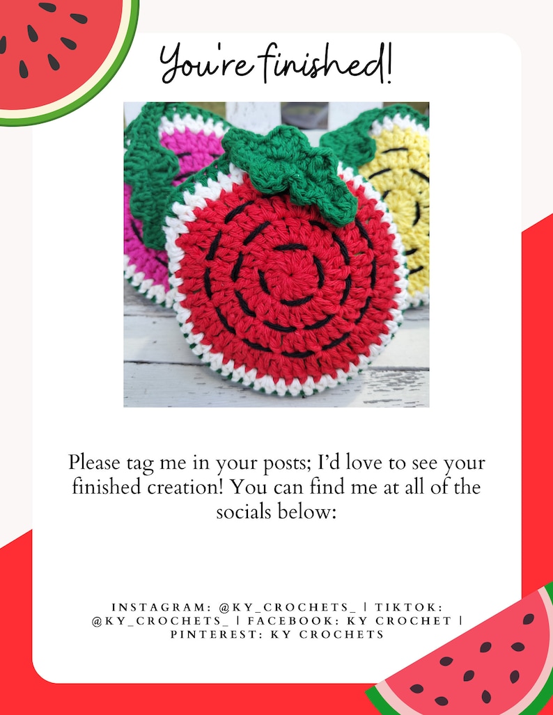 Foldable Market Bag Crochet Multi-pattern | Watermelon Bag Pattern ...