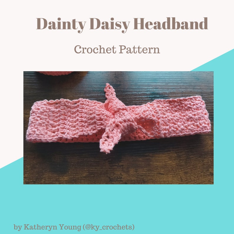 Crochet Tie Headband Pattern | Dainty Daisy DIY (PDF Pattern) - Etsy