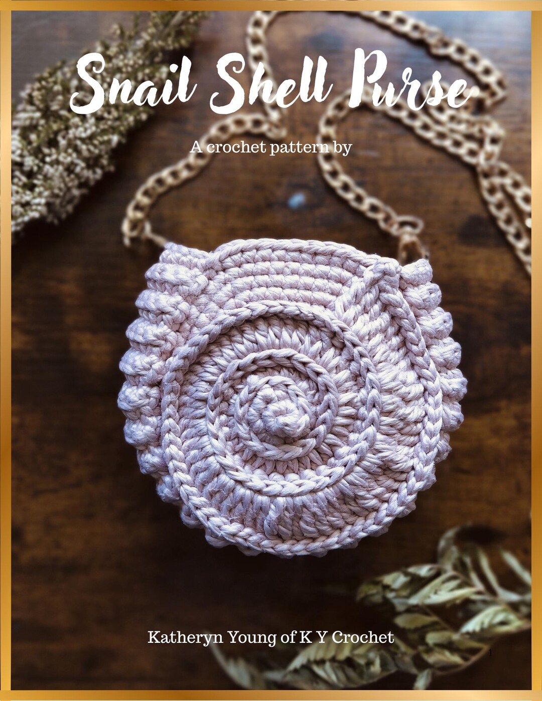 Snail Shell Purse Crochet Pattern | Crochet Bag Pattern - Etsy
