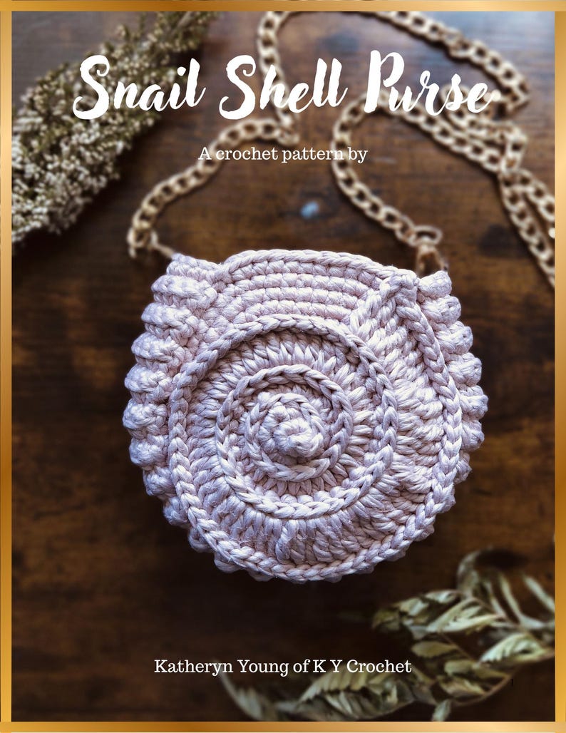 Snail Shell Purse Crochet Pattern: Cottagecore Bag (PDF Pattern) - Etsy