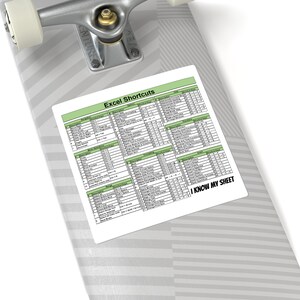 Excel Shortcuts Sticker for Laptop Excel Gift for Coworkers Office ...