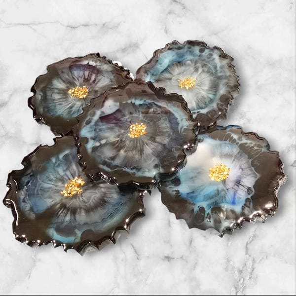 Resin Geode Coasters - Etsy