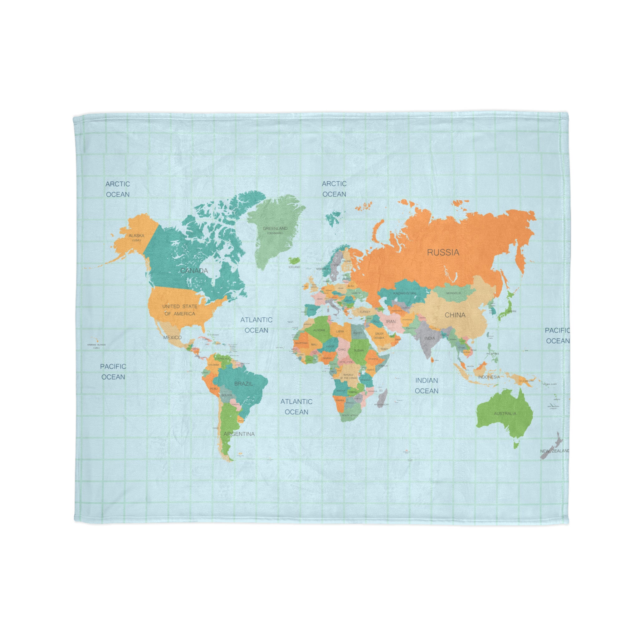 World Map of the World Blanket Soft Bed Cover World Map Fleece - Etsy