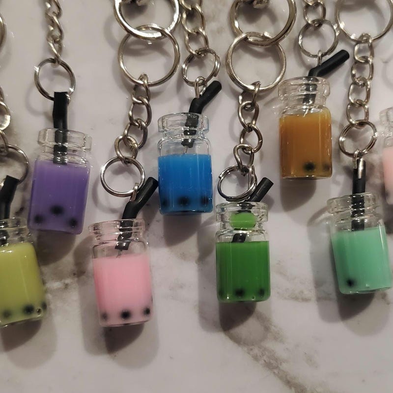 Boba Tea Keychain - Etsy