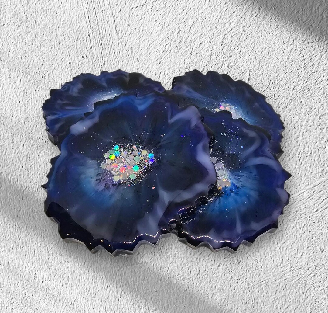 Handmade Resin Geode Coasters Set, Unique Home Decor - Etsy