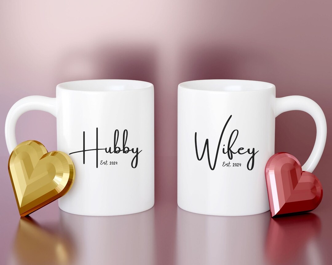 Mr and Mrs Mugs His and Hers Matching Mugs for Couples Wedding Gifts ...