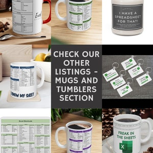 Excel Shortcuts Sticker for Laptop Excel Gift for Coworkers Office ...