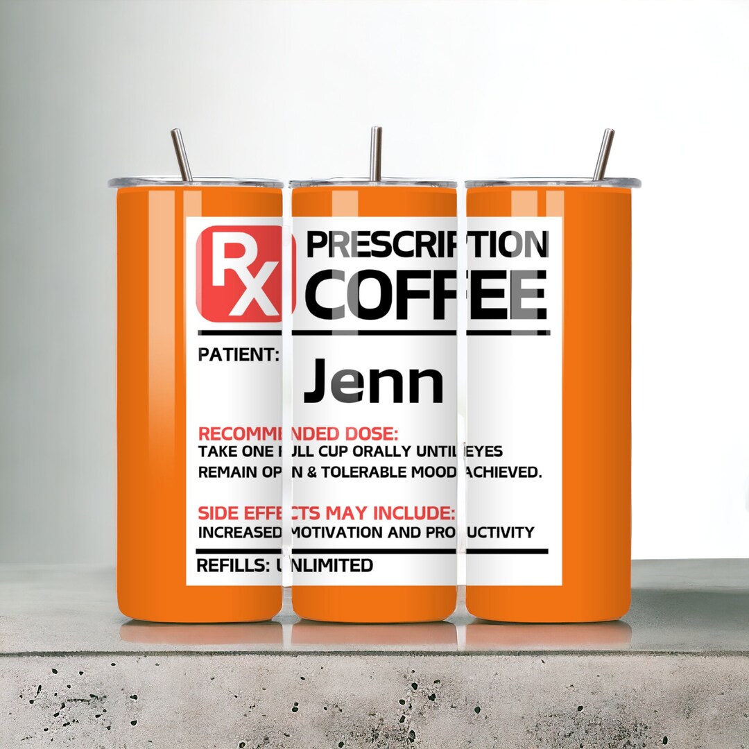 RX Tumbler for Pharmacist Sarcastic Joke Prescription Cup With Pill ...