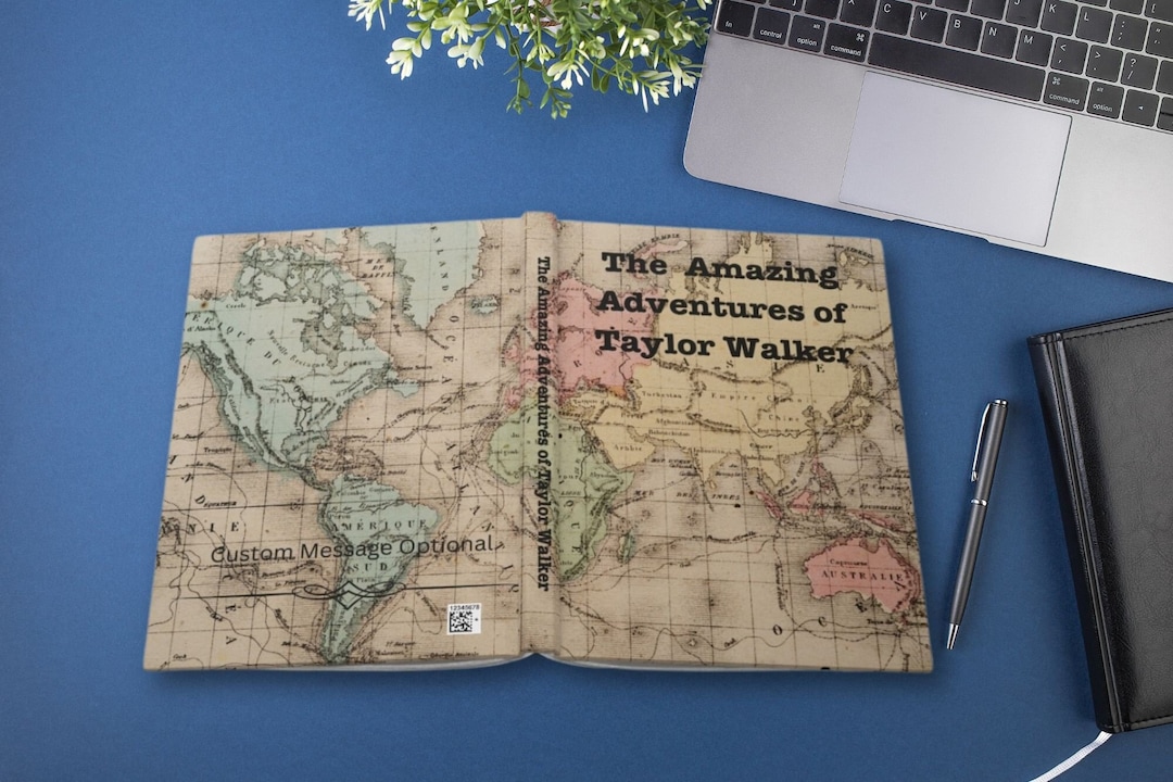 Personalized Travel Journal Personal World Map Journal With Name Custom ...