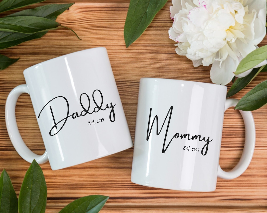Personalized New Parent Mug Set: Custom Photo Gift - Etsy
