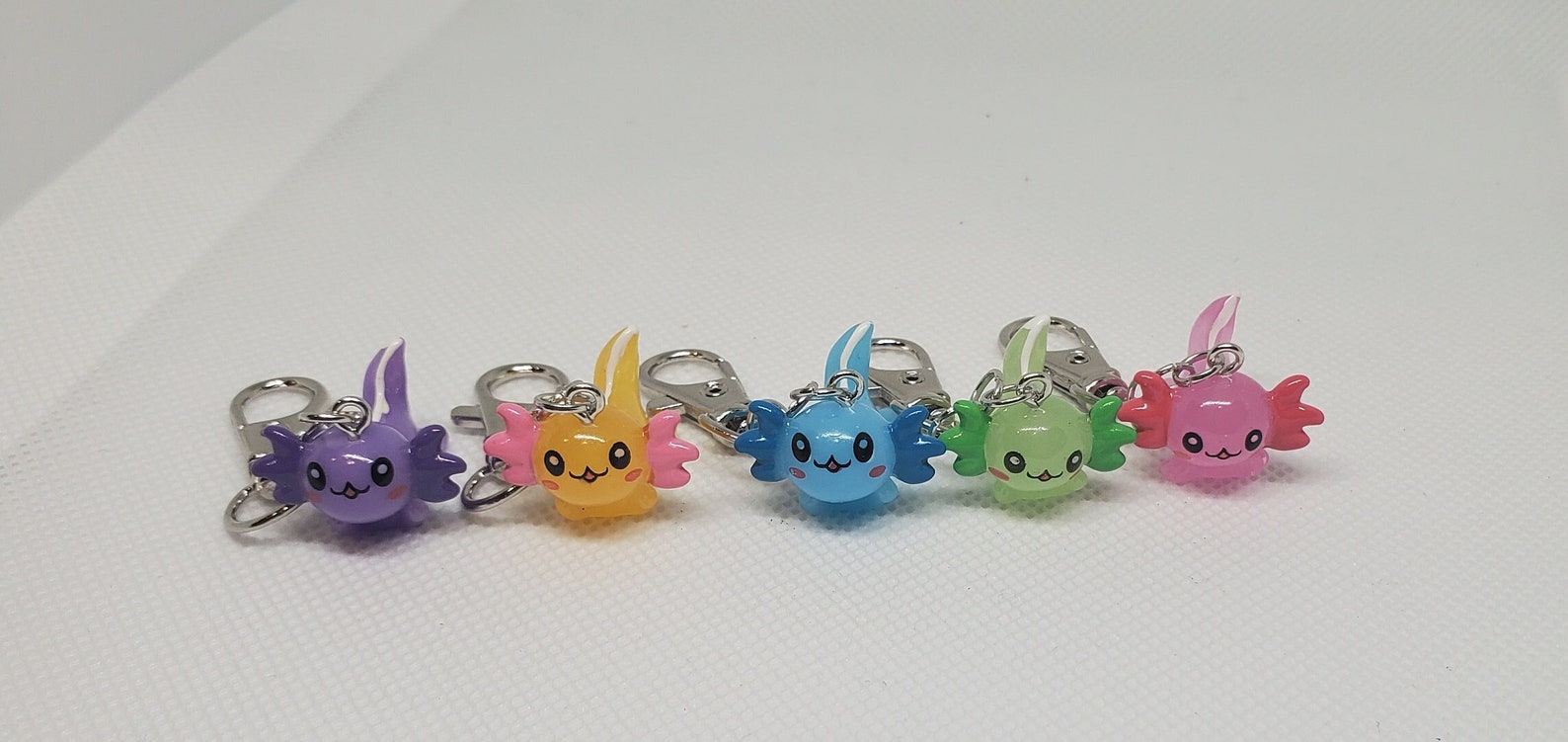 Kawaii Axolotl Keychain Cute Charm for Wallet Key Chain Fish Key Fob ...