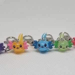 Kawaii Axolotl Keychain Cute Charm for Wallet Key Chain Fish Key Fob ...