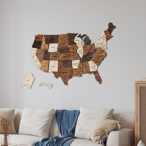 Wood Map - Etsy