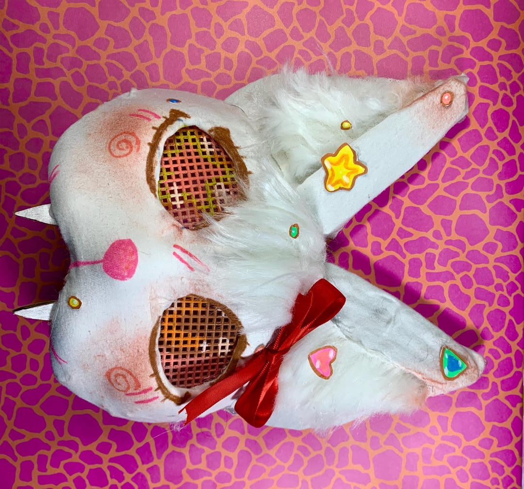 Albino Gyaru Bat Therian Mask - Etsy