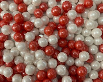 RED, GREEN, & WHITE Sugar Pearls cake/cupcake/cookie Decorations, 7MM ...